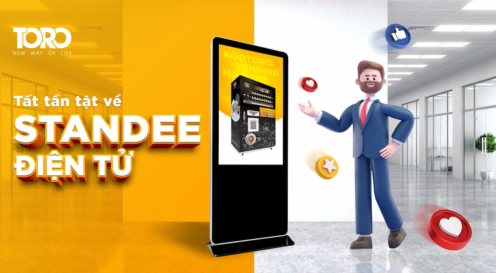 Standee điện tử là gì? Ứng dụng standee quảng cáo